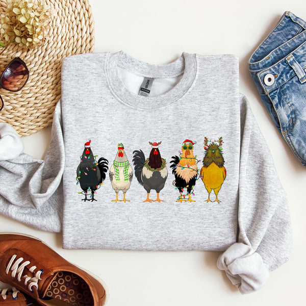 Christmas Chickens, Chicken Lovers, Santa, Farm Life, Winter, Snow, Xm ...