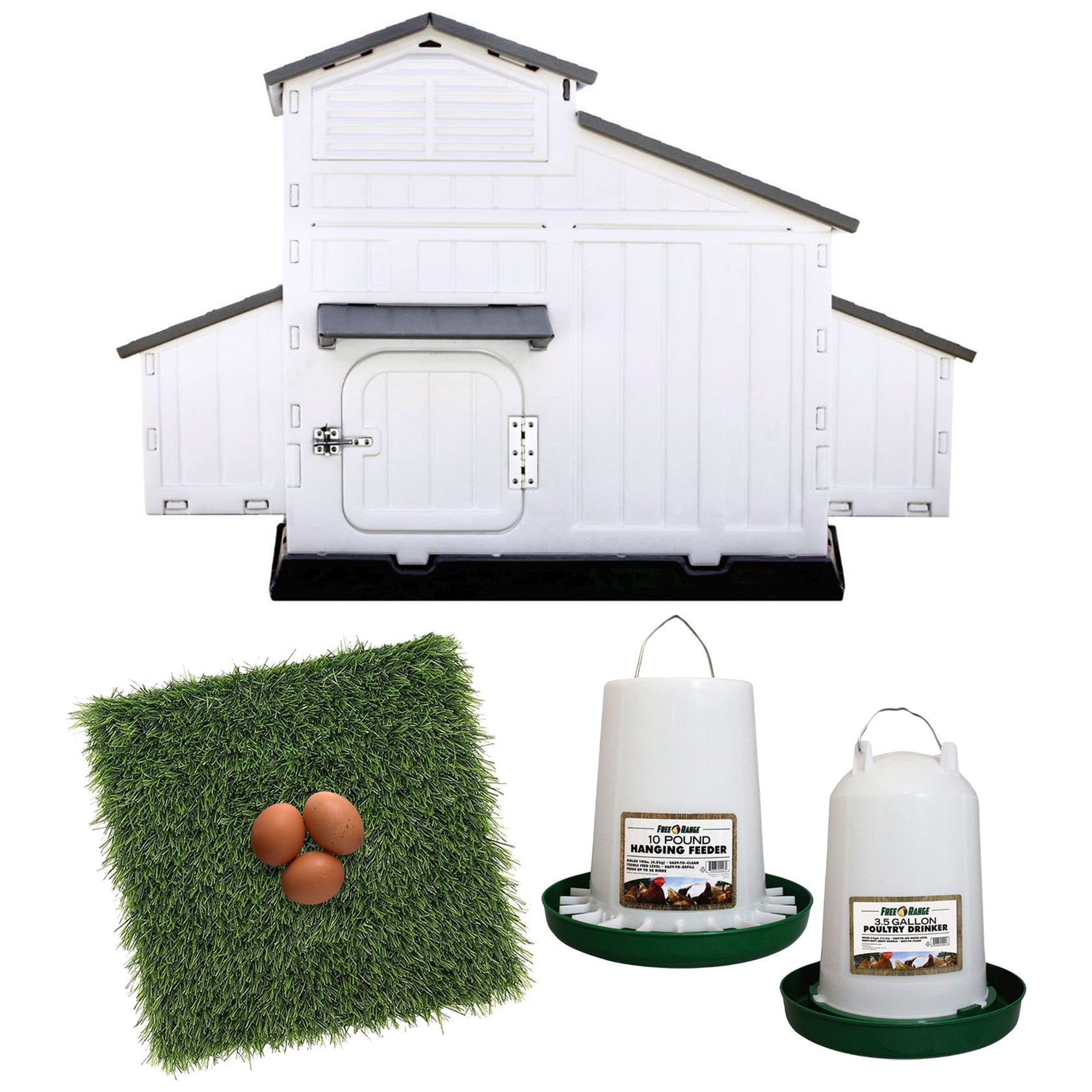 Formex Chicken Coop Kit with Feeder, Waterer, and Nest Box Liners - My ...
