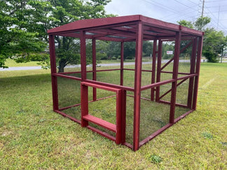 OverEZ Wooden 16 Ft. Chicken Run (8’W X 16’L X 6’3”H) - Red - My Pet ...