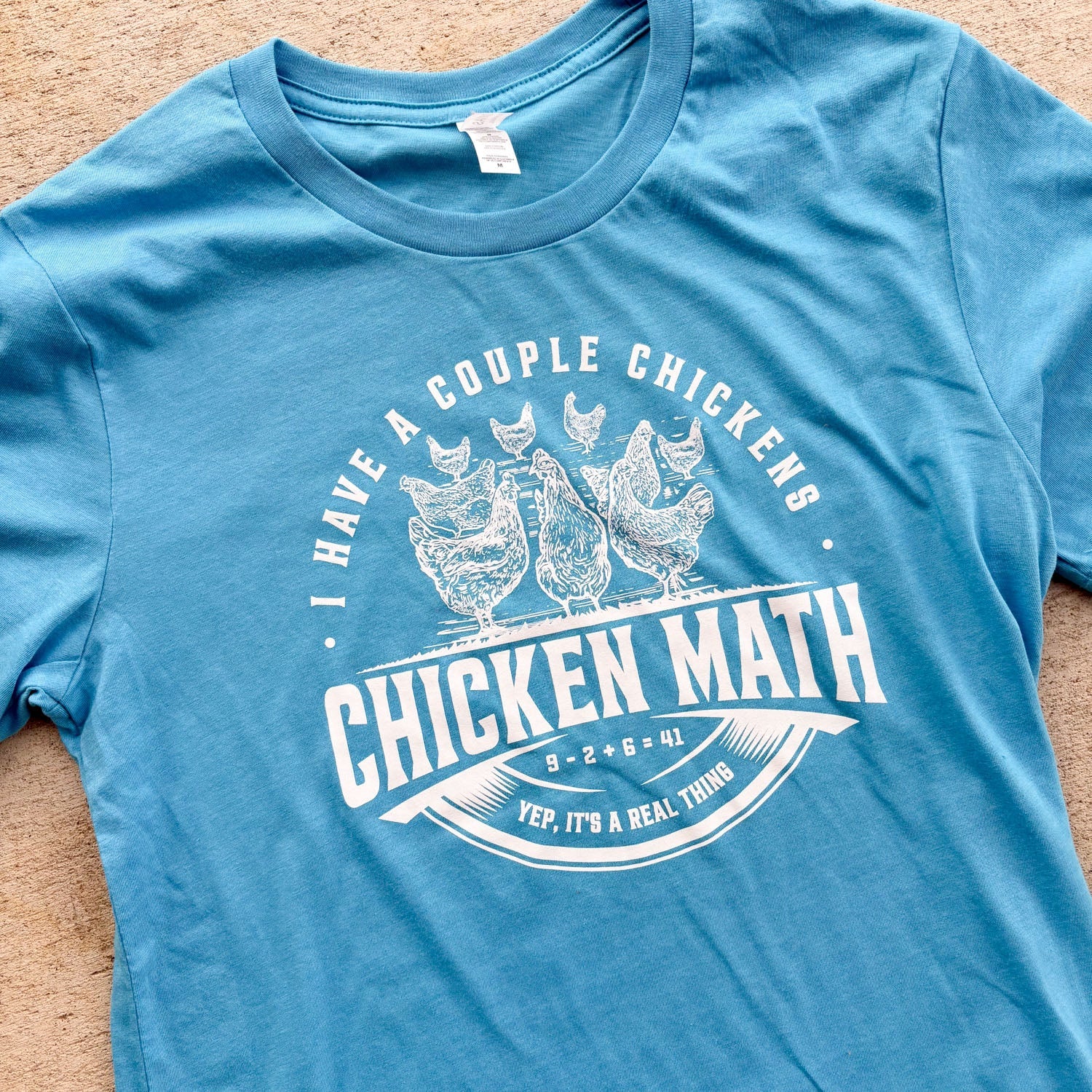Chicken Math - Aqua T-Shirt - My Pet Chicken