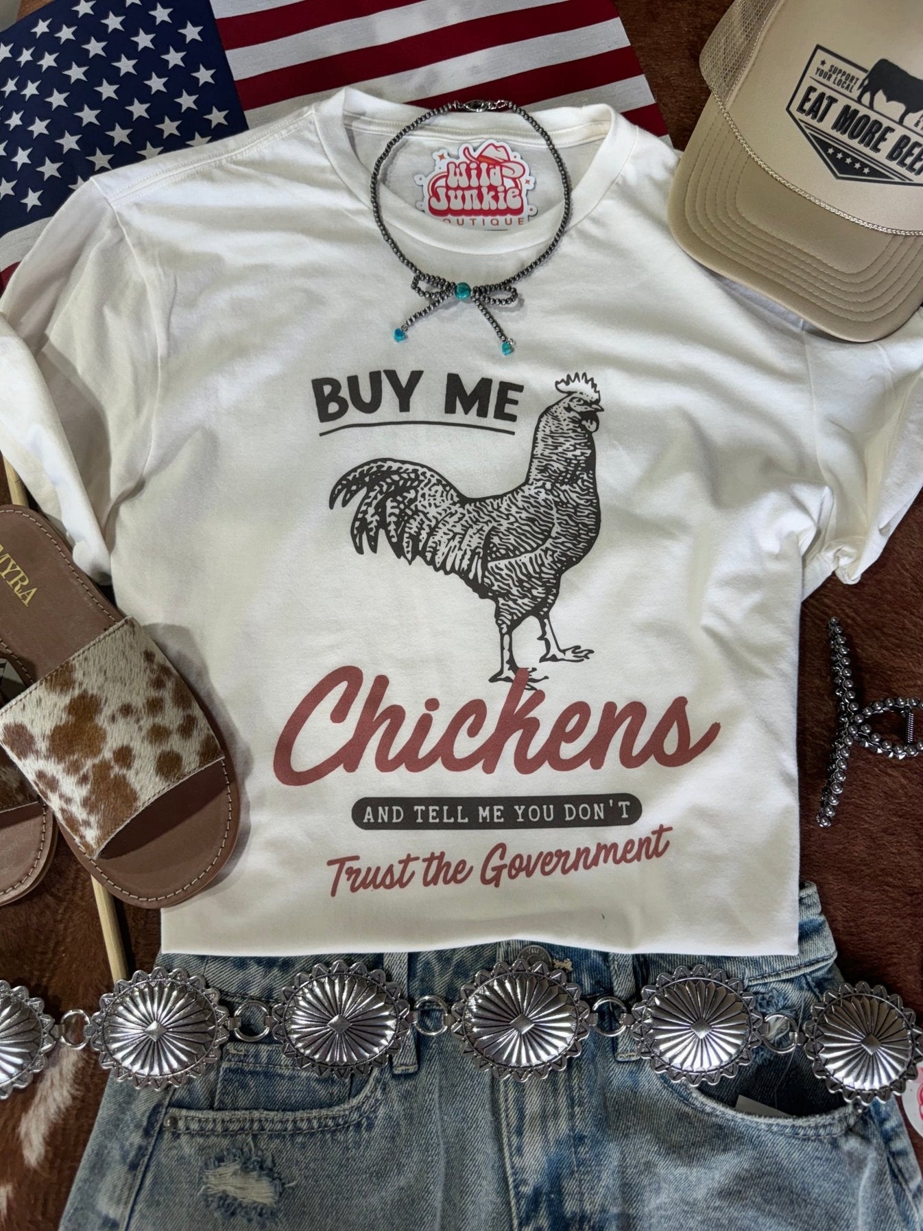 Buy Me Chickens Graphic Tee - Natural / XL - My Pet Chicken