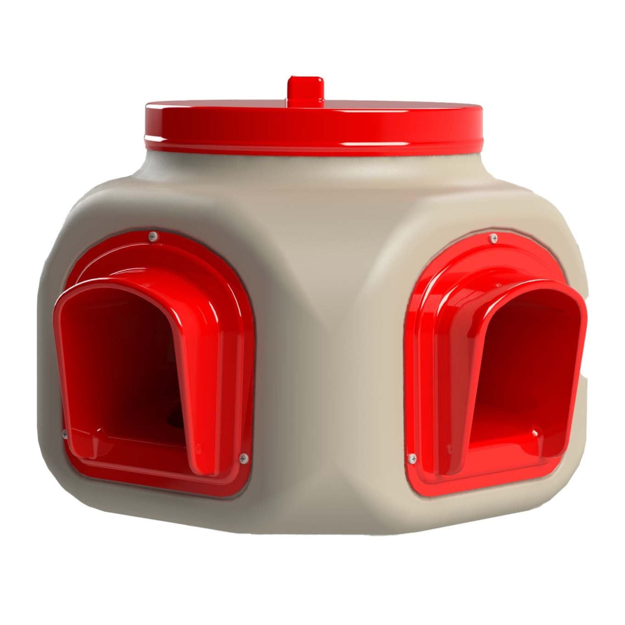 OverEZ Compact Chicken Feeder, 2 Ports, 20 lbs - My Pet Chicken