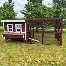 OverEZ 8' Wooden Chicken Run Extension Kit (8’W X 8’L X 6’3”H) - White ...