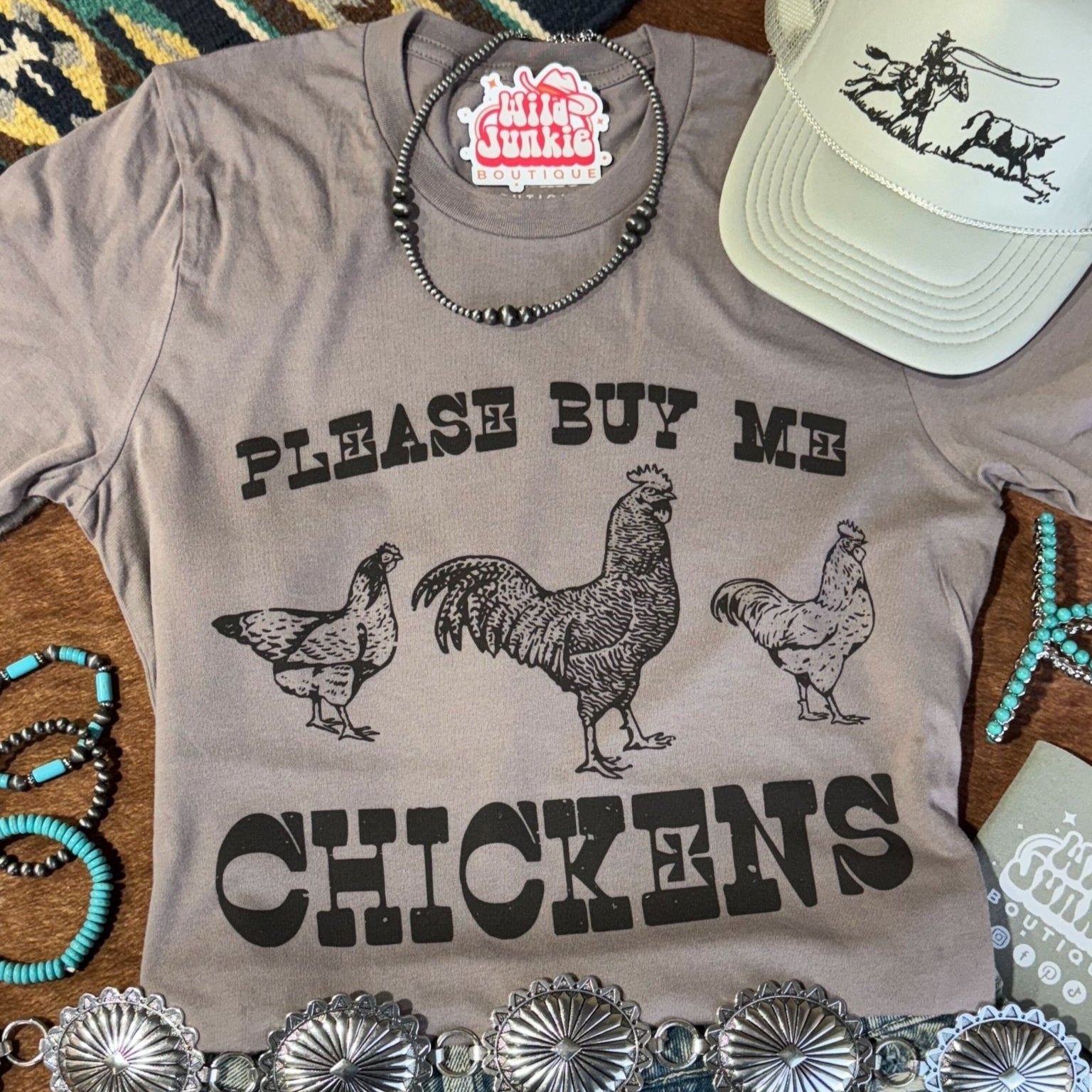 Please Buy Me Chickens Graphic Tee - My Pet Chicken