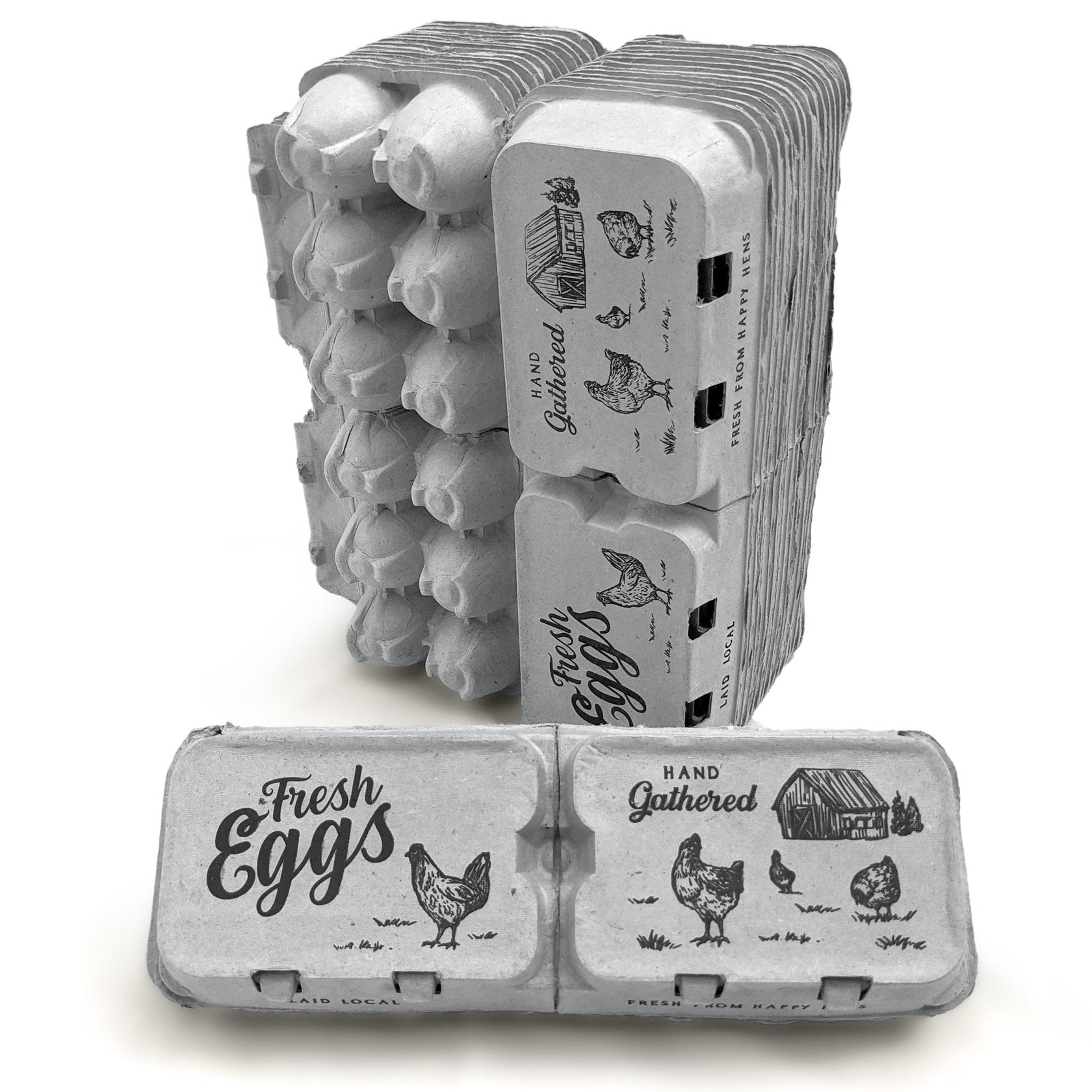 Split-Apart Egg Cartons - Securely Holds 6 or 12 Extra Large Eggs - 15 ...
